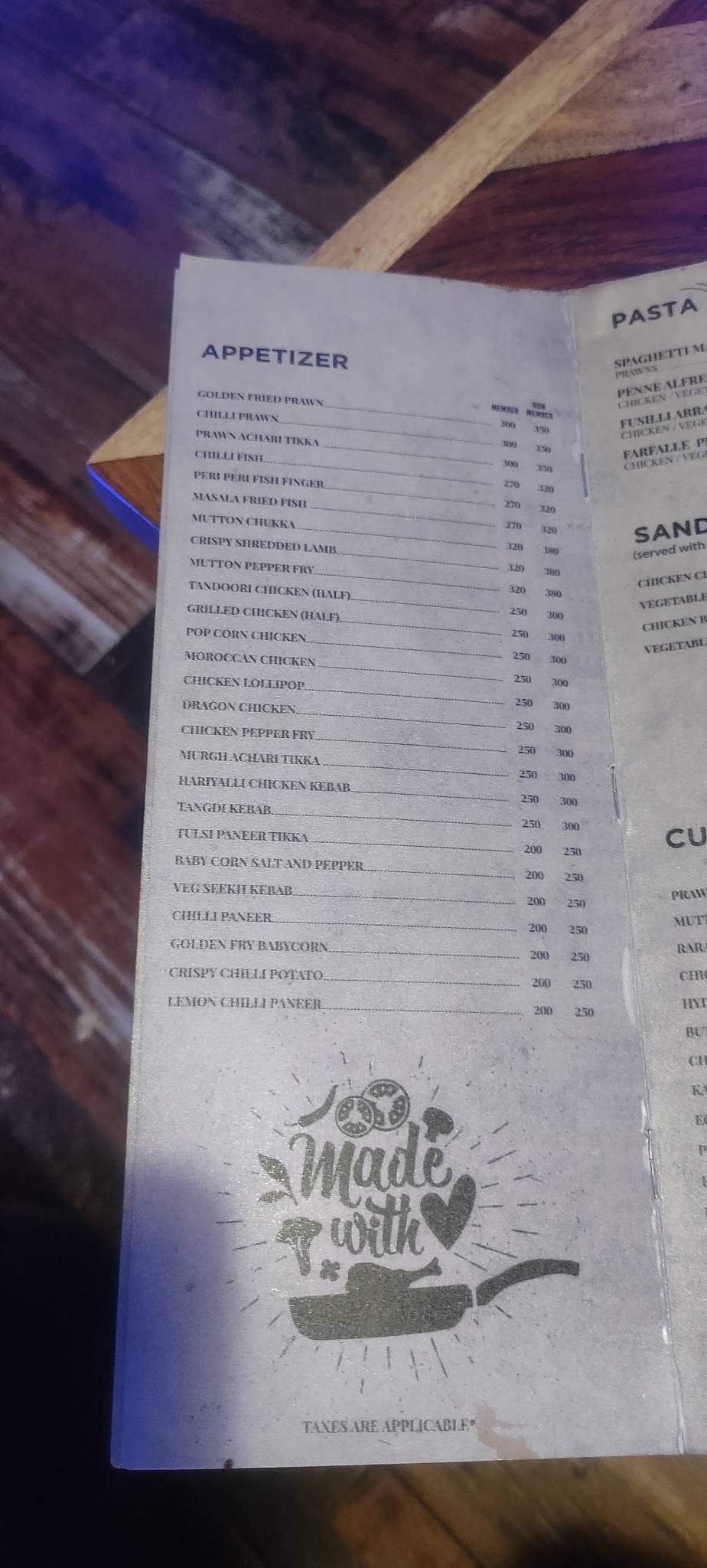 Menu at TN27 Restobar, Salem