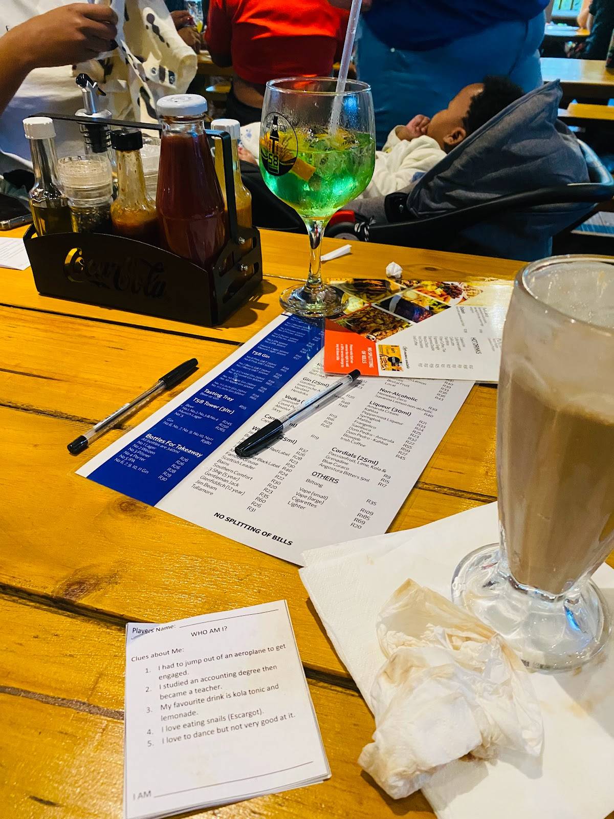 Menu at Table 58 Brewing pub & bar, East London