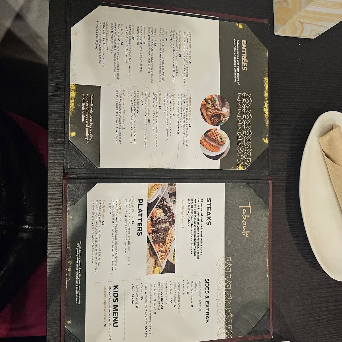 Menu at Tabouli by Eddy's restaurant, Tecumseh, Lesperance Rd Unit #5