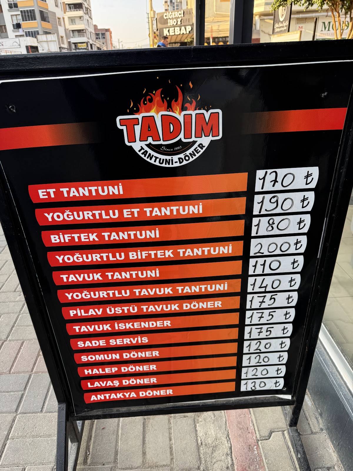 Carta de Tadim Tantuni & Döner, Mersin,. Sk.