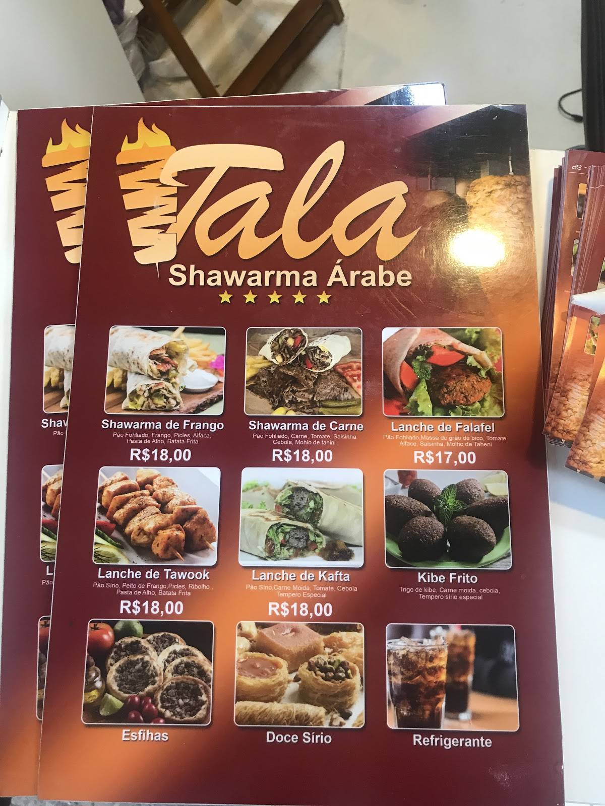 Menu em Tala Shawarma Arabe restaurante, São Paulo