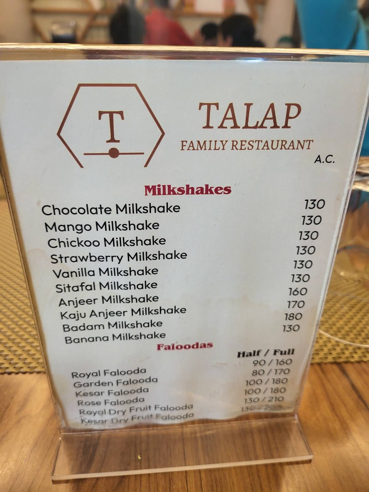 Menu at Talap Family Restaurant, Karjat