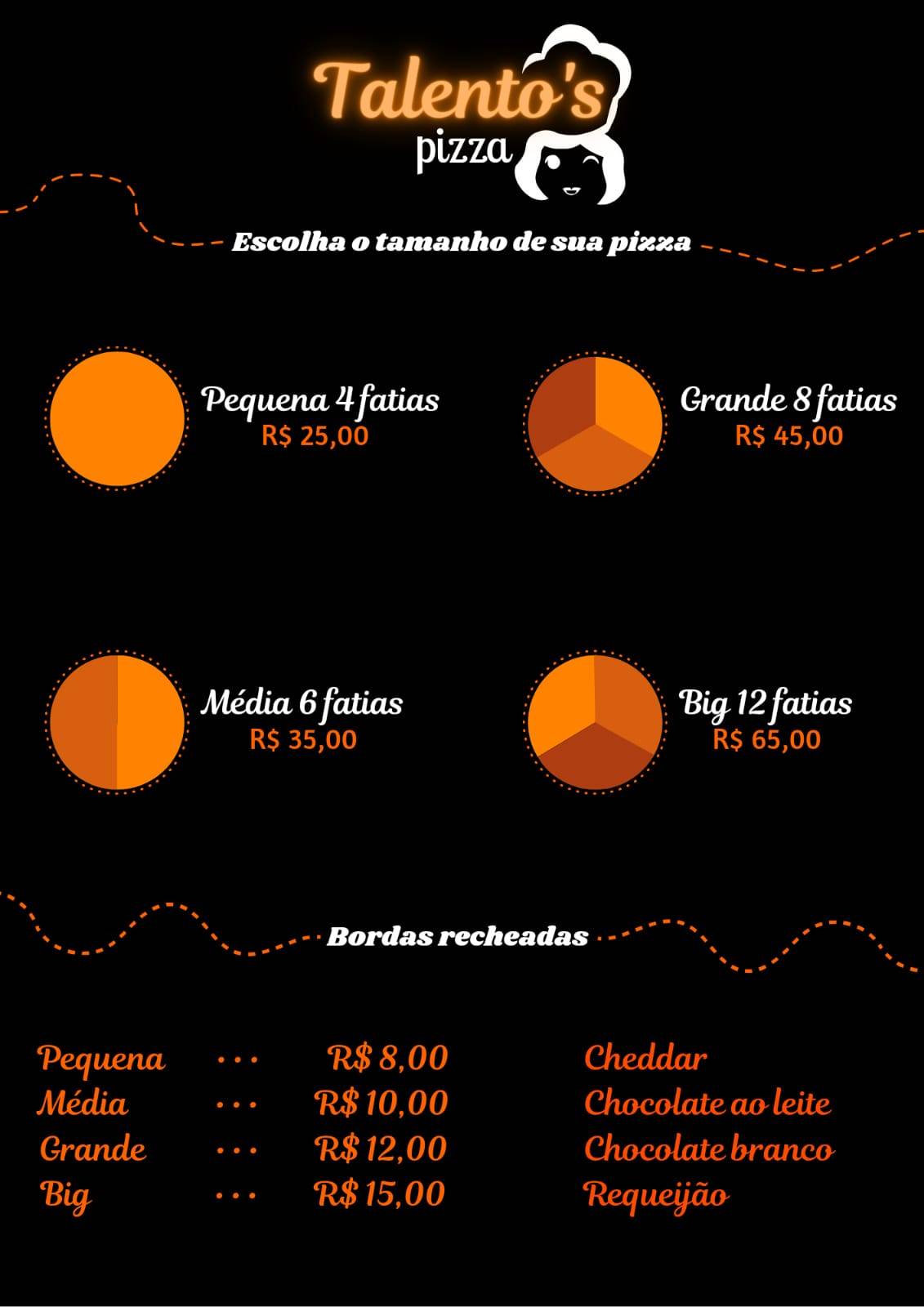 Menu at Talentos Pizza Pinhais restaurant, Pinhais