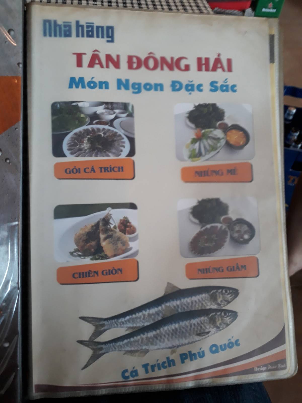Carta de Tan Dong Hai Restaurant, Ciudad Ho Chi Minh (Saigón)