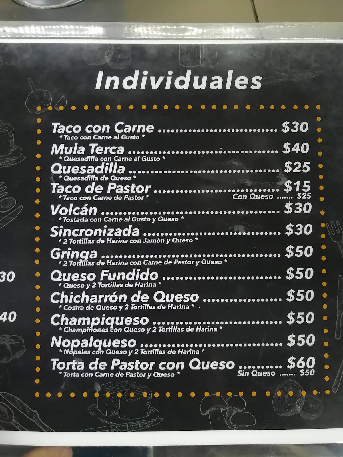 Menu at Taqueria "EL TACO LOCO" restaurant, Ecatepec de Morelos, Tepito