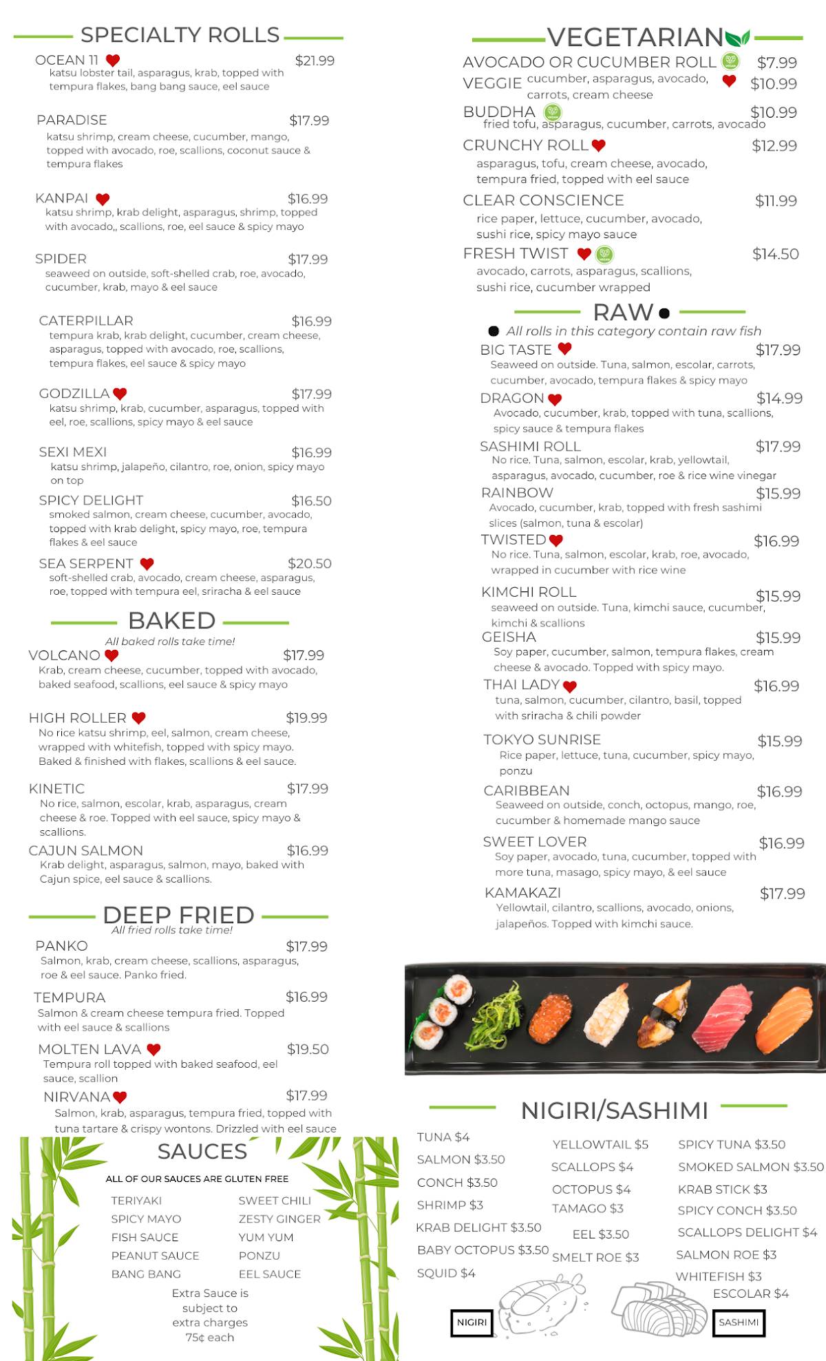 Menu at Taste restaurant, Gainesville, NW 39th Ave c