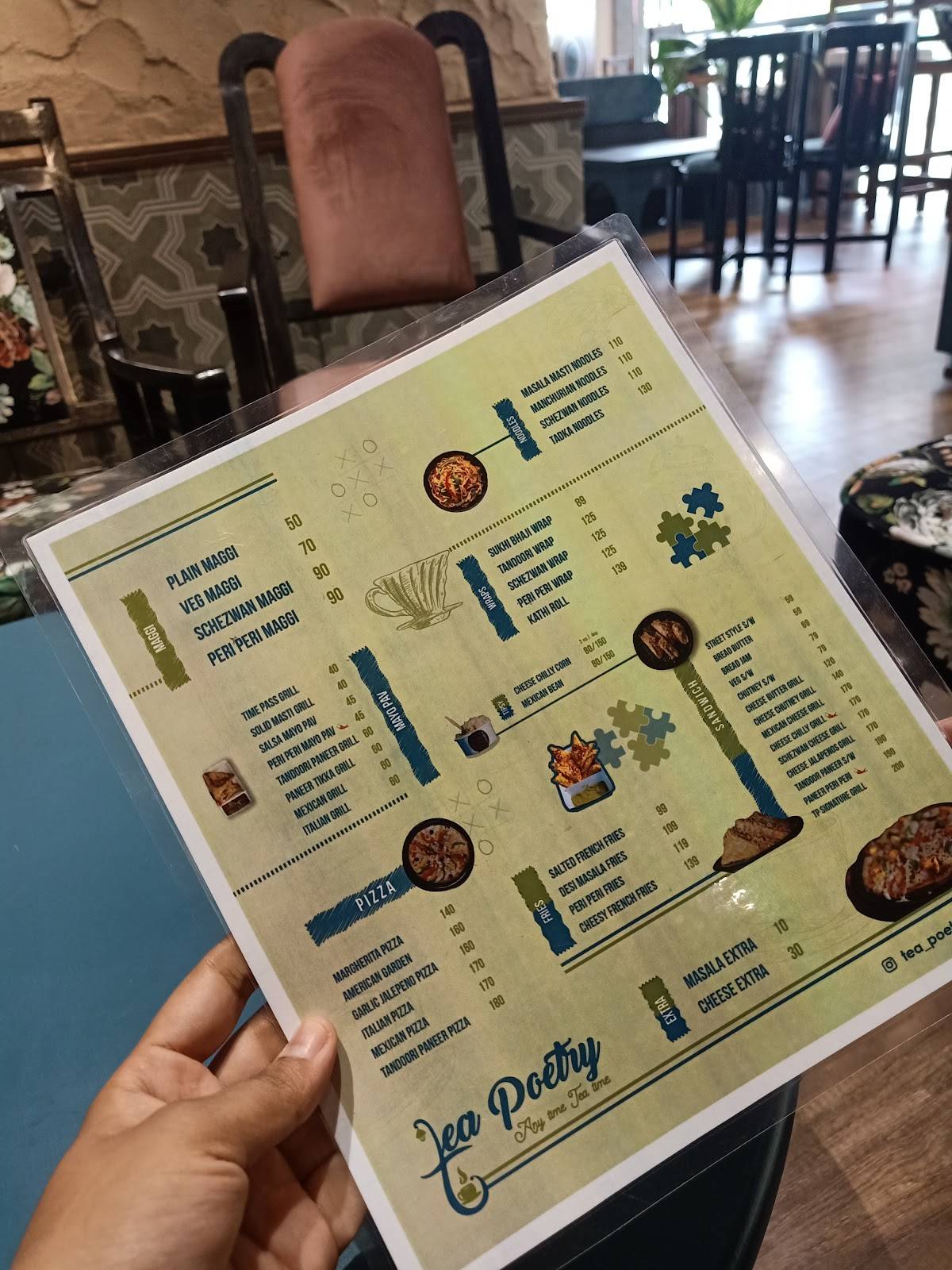 Menu at Tea Poetry, Surat