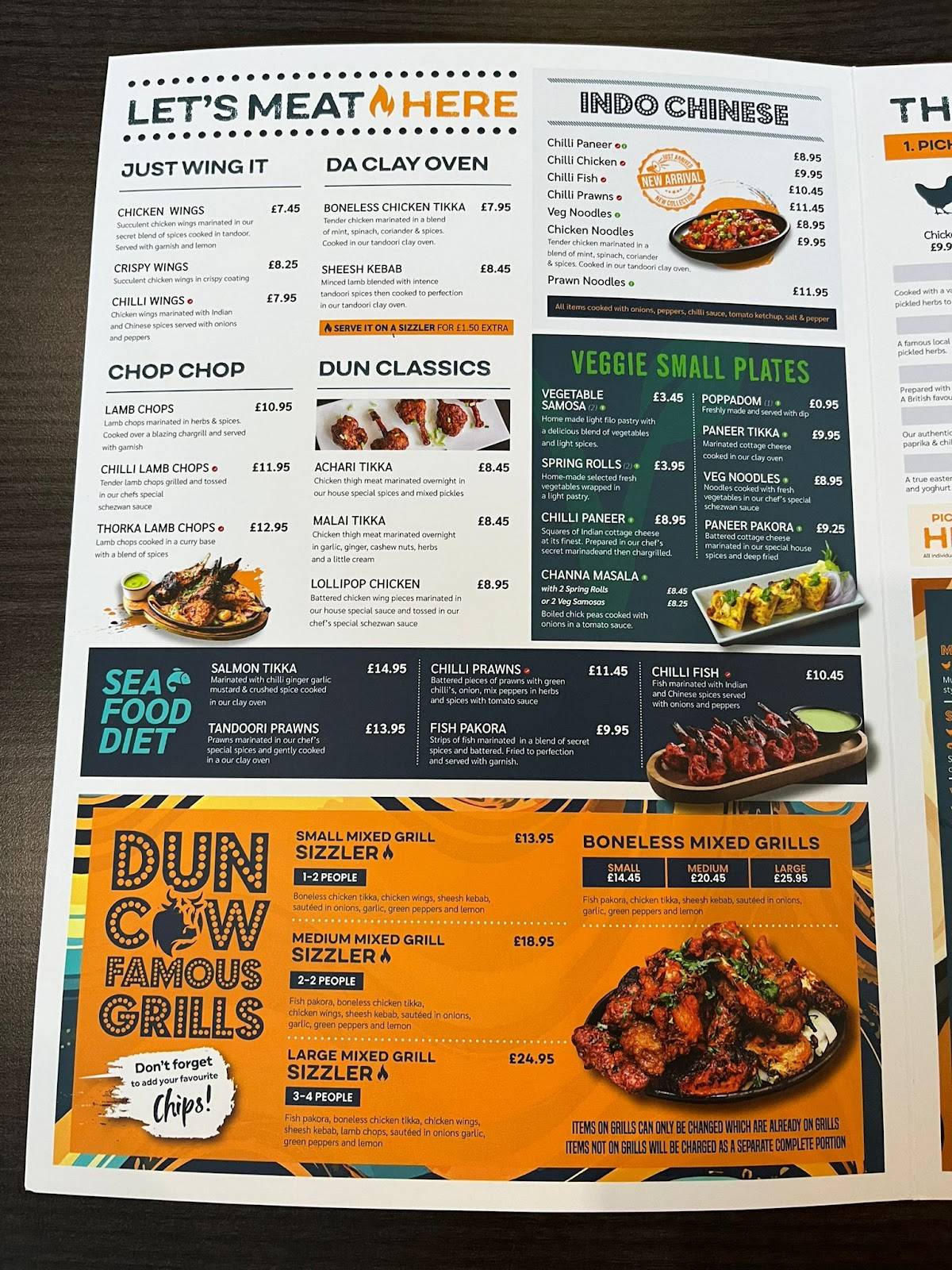 Menu at The New Dun Cow Bar & Grill, Telford