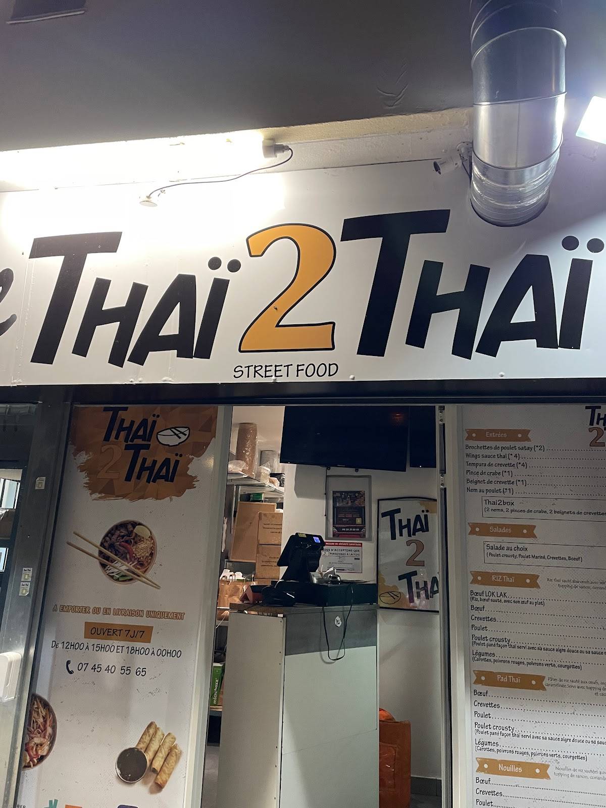 Menu at Thaï2thaï restaurant, Montpellier