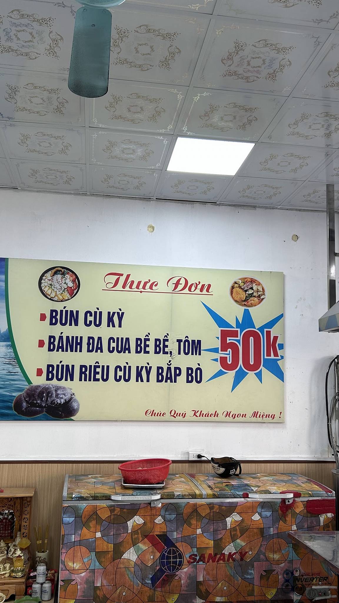 Menu at Bún Cù Kỳ Hường Béo restaurant, Ha Long