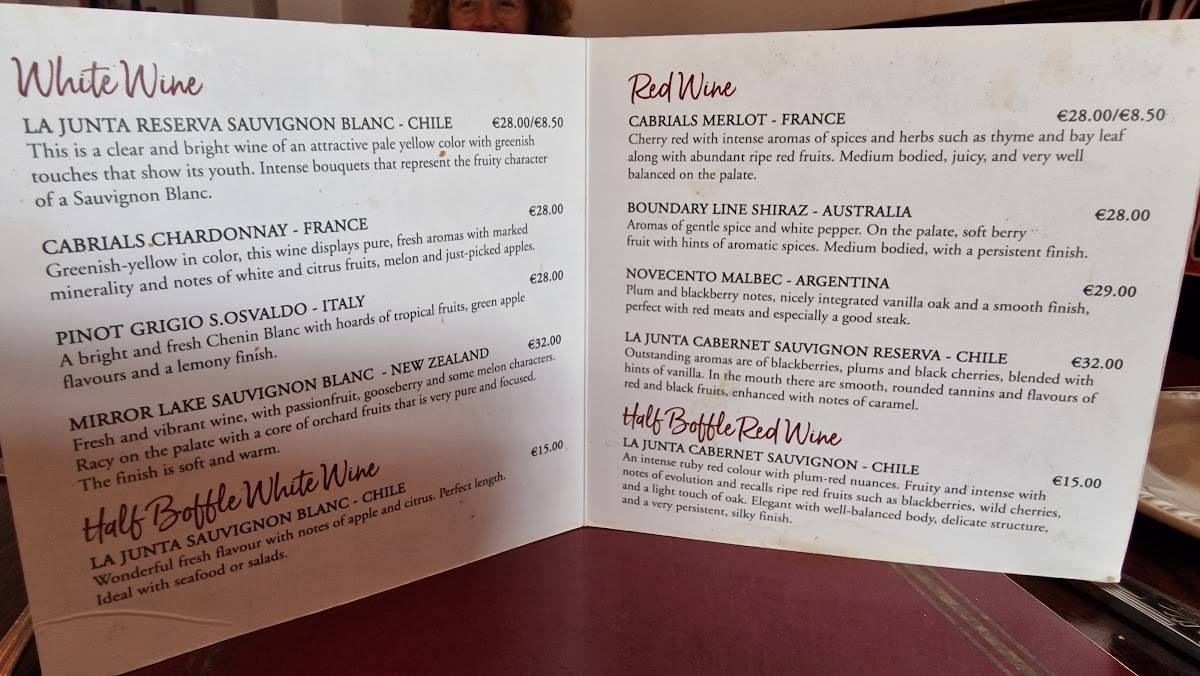 Menu at The Arches Restaurant Adare, Adare, Main St