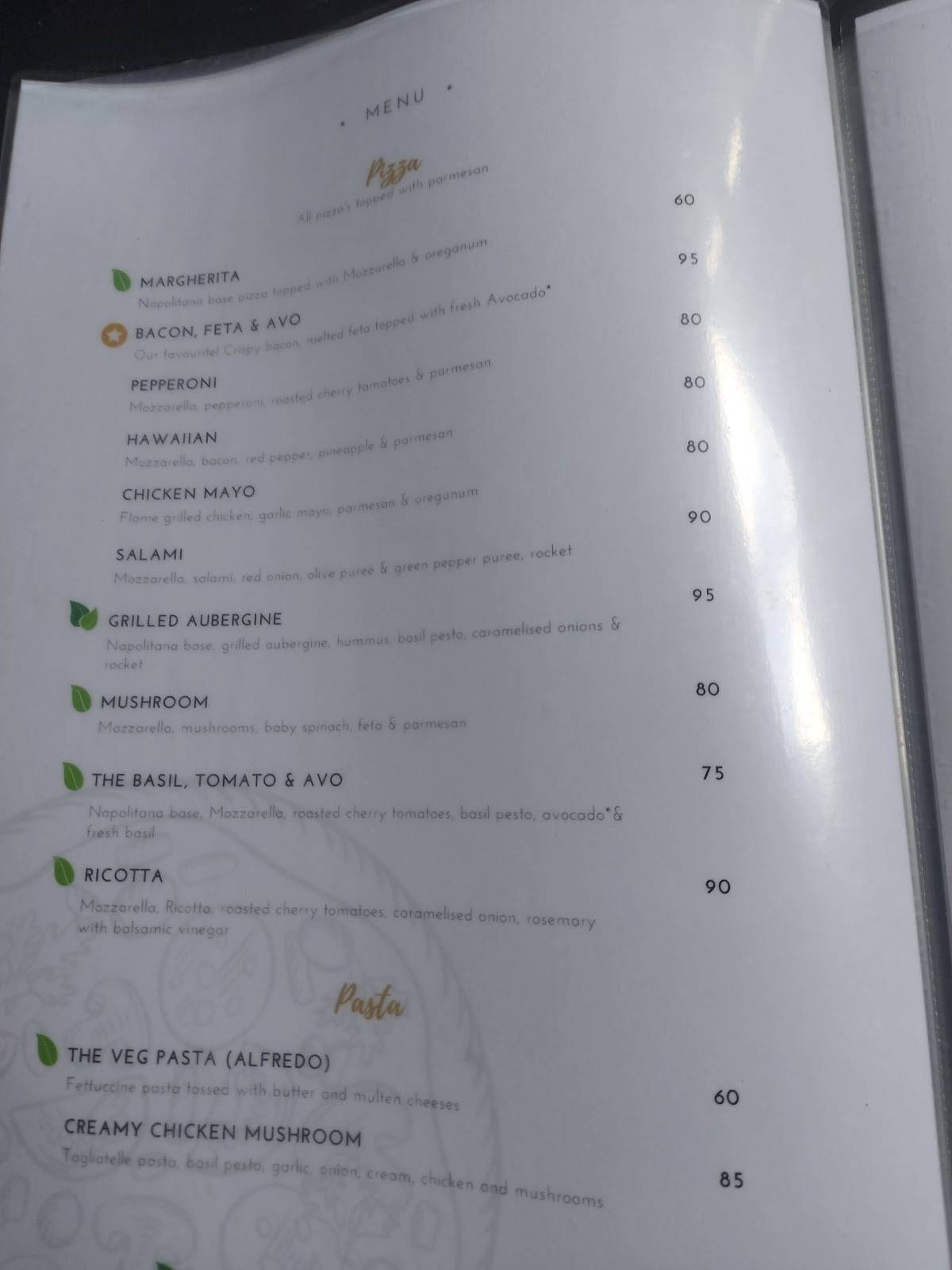 Menu at The Armchair Theatre pub & bar, Cape Town