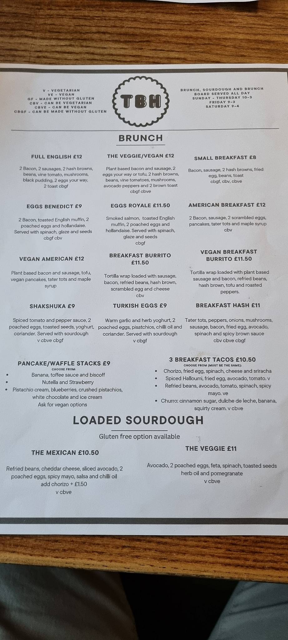 Menu at The Bake House pub & bar, Runcorn
