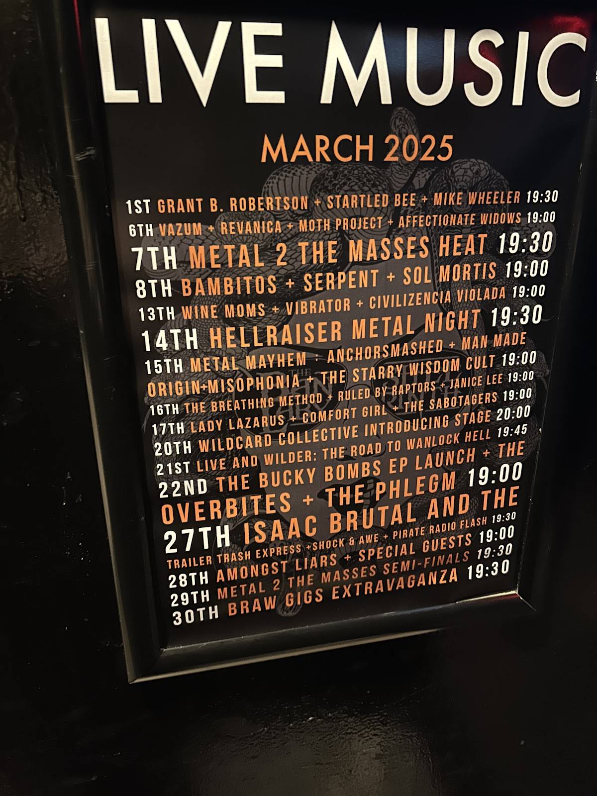 Menu at The Banshee Labyrinth pub & bar, Edinburgh