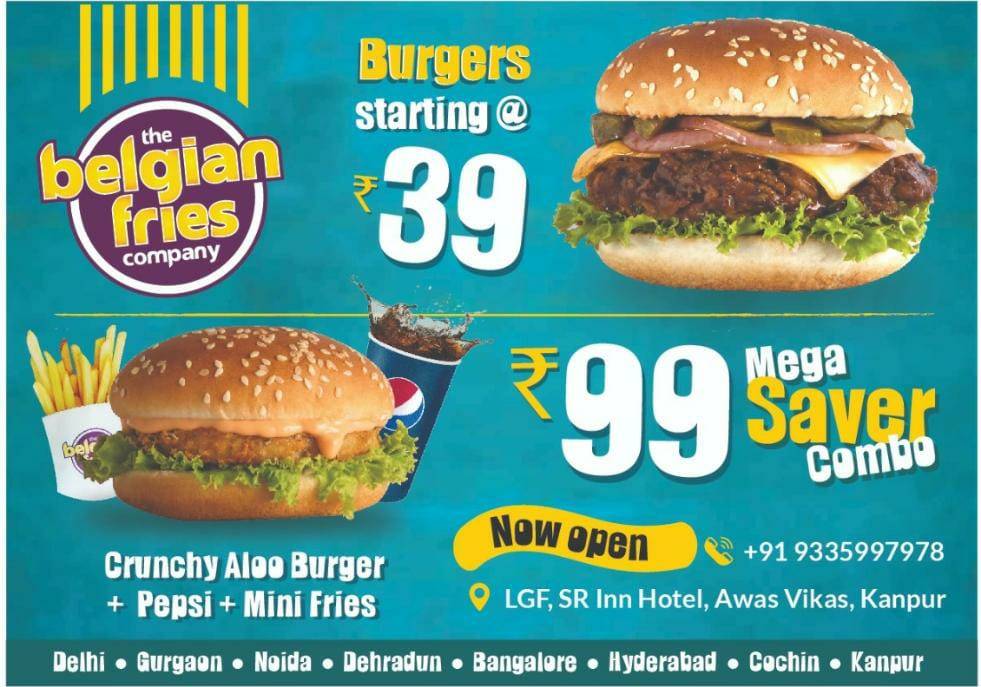 Menu at The Belgian Fries Co - Burgers & Fries, Delhi, LGF