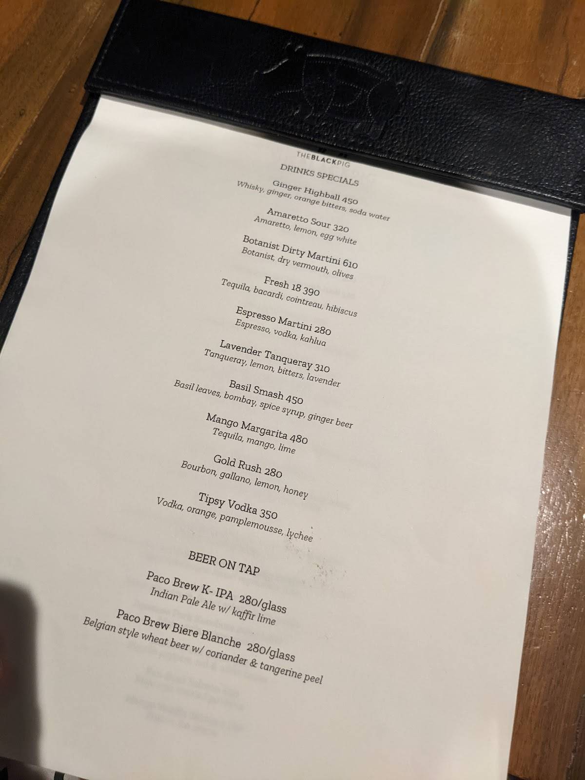 Menu at The Black Pig pub & bar, Muntinlupa