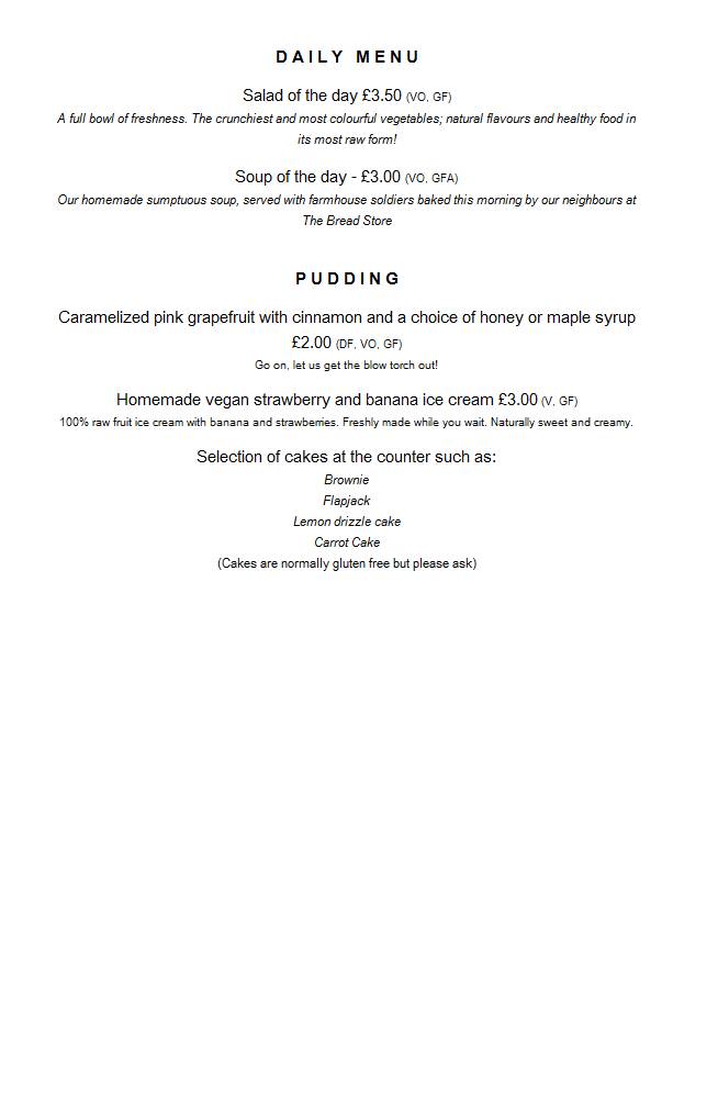 Menu at The Black Sheep cafe, Bristol, 61 Gloucester Rd