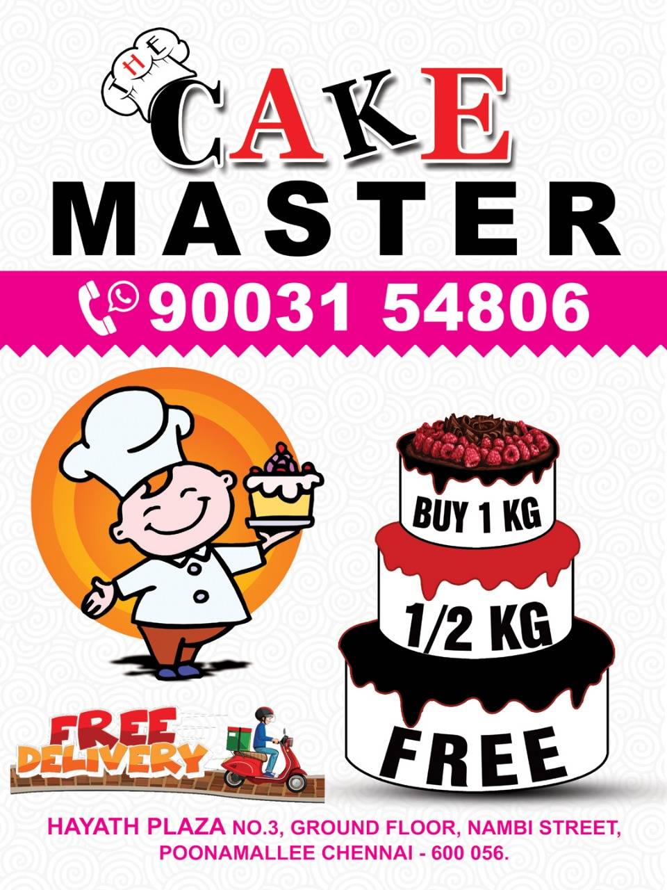 Menu at The Cake Master, Chennai