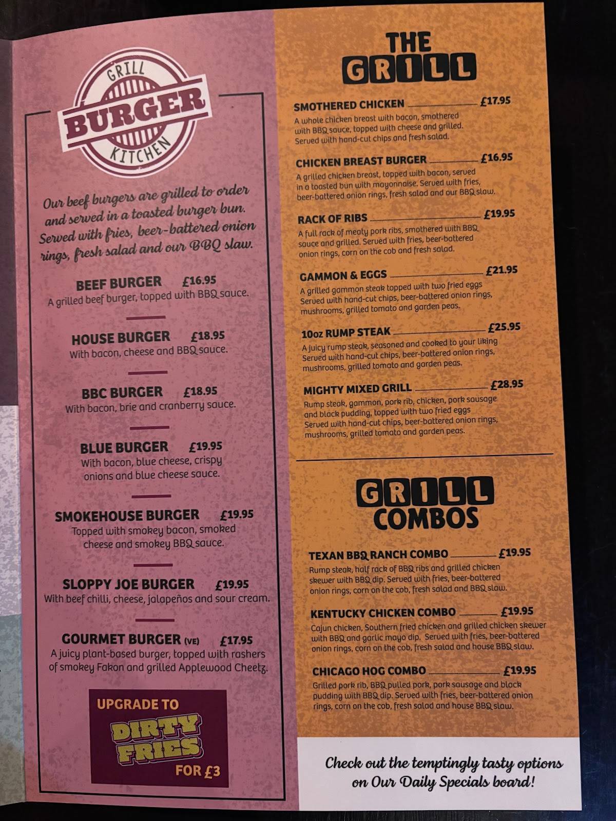 Menu at The Castle Inn pub & bar, Skipton
