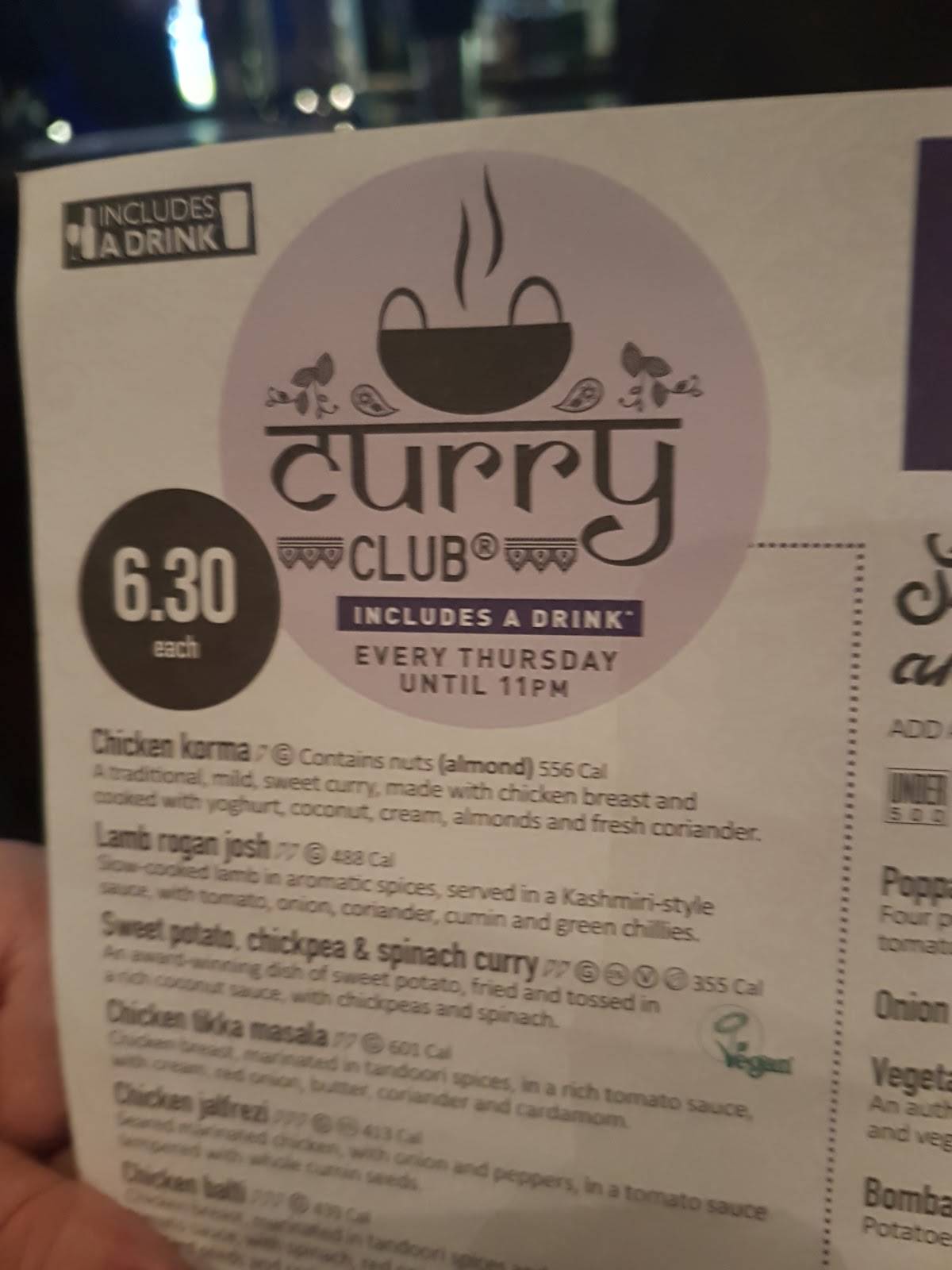Menu at The Cooper Rose - JD Wetherspoon pub & bar, Sunderland