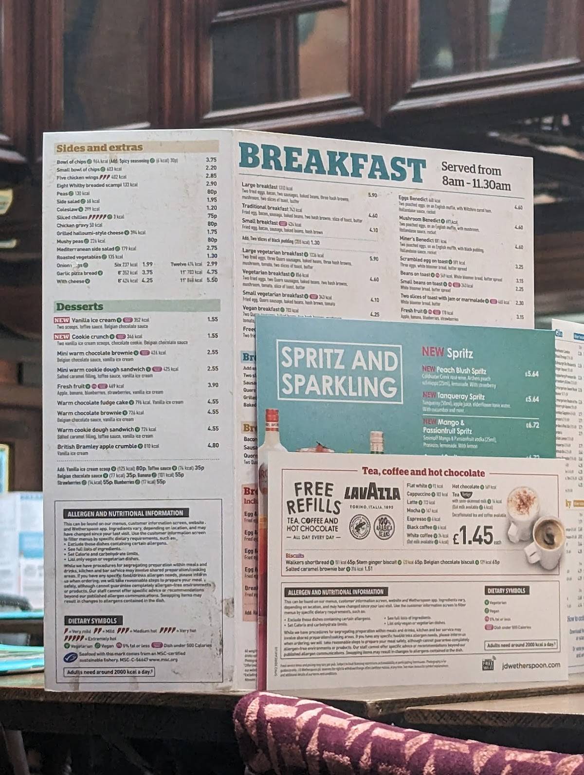 Menu at The Cooper Rose - JD Wetherspoon pub & bar, Sunderland
