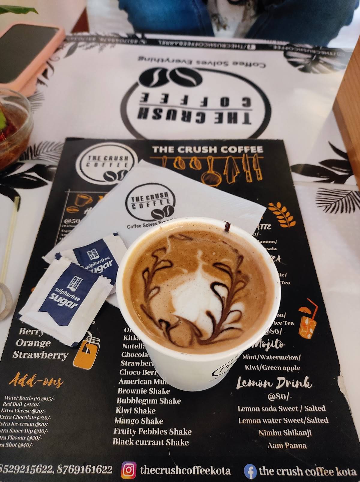 Menu at The Crush Coffee, Kota