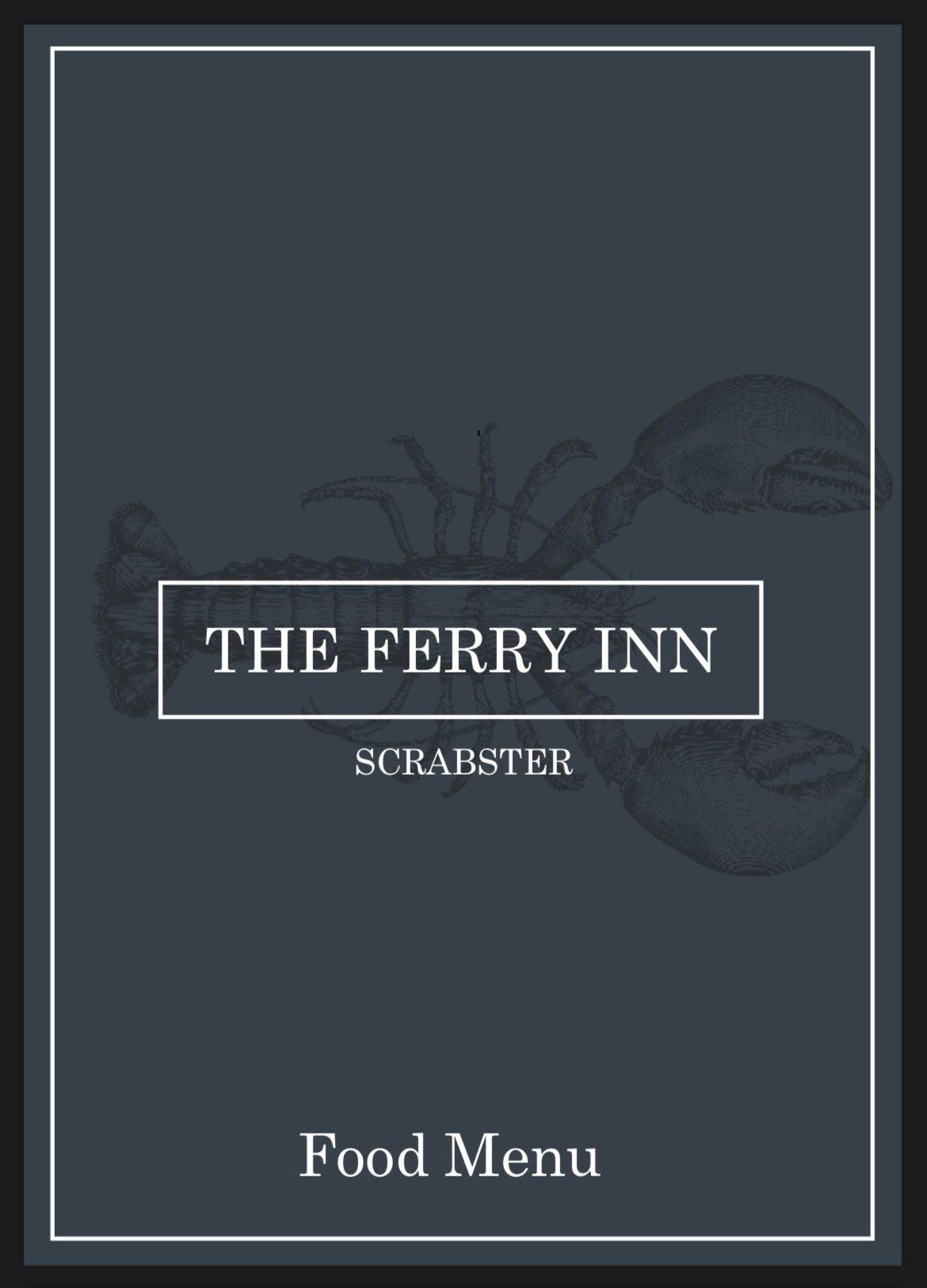 Menu at The Ferry Inn Scrabster pub & bar, Thurso, The Ferry Inn