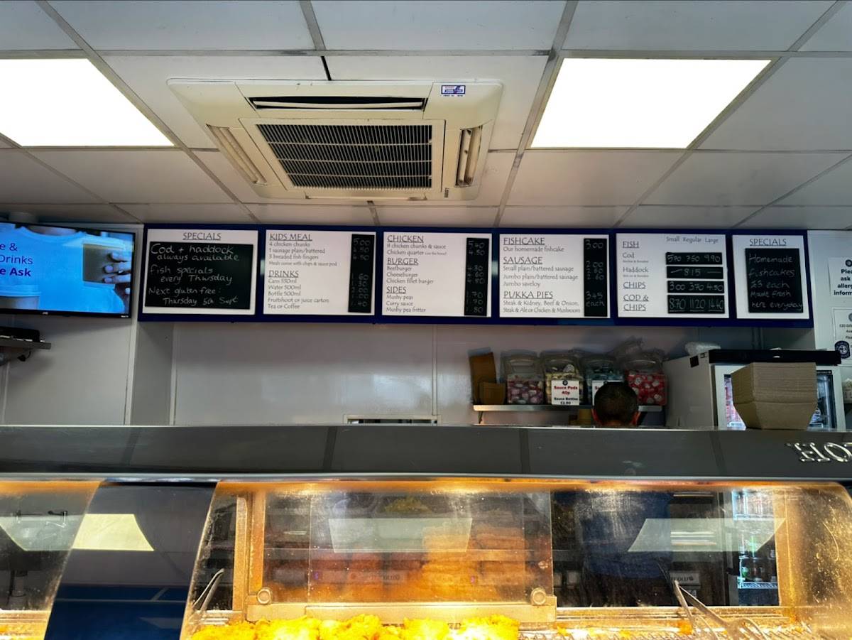 Menu at The Fish Plaice fast food, Swanage