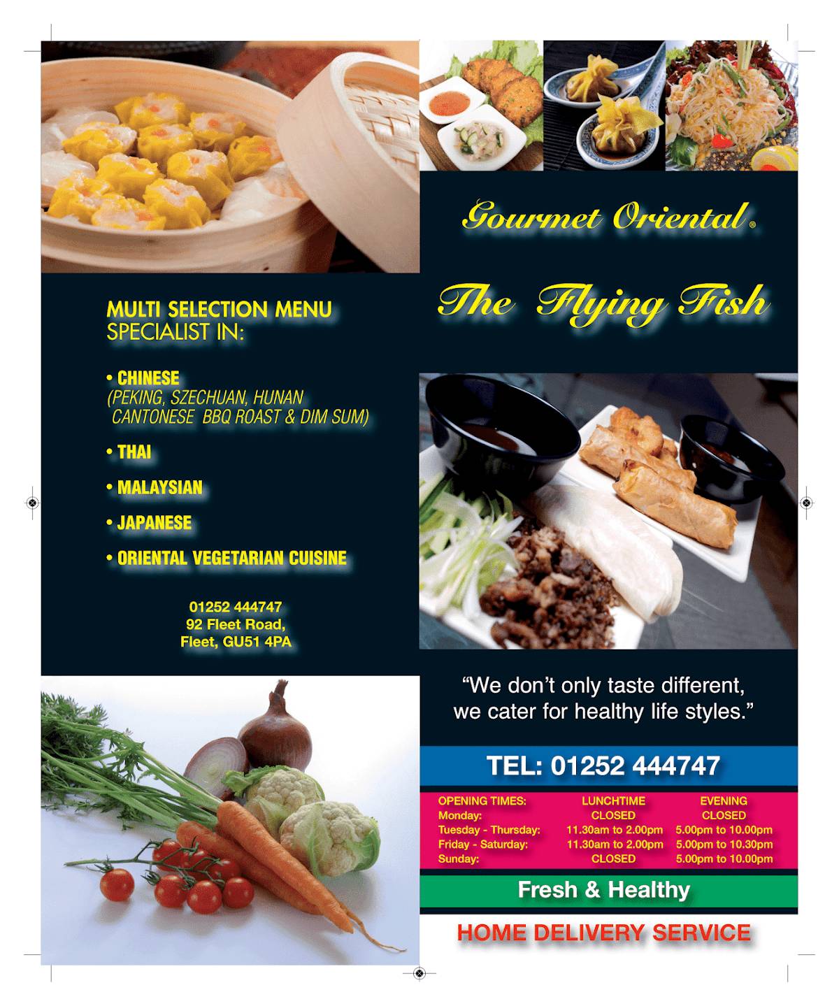 Menu at The Flying Fish Fleet fast food, Fleet