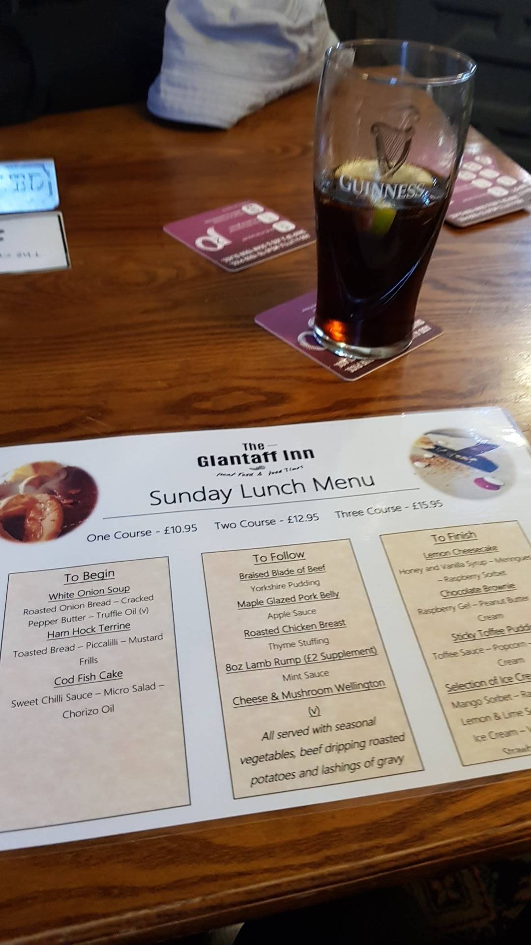Menu at The Glantaff Inn pub & bar, Treharris
