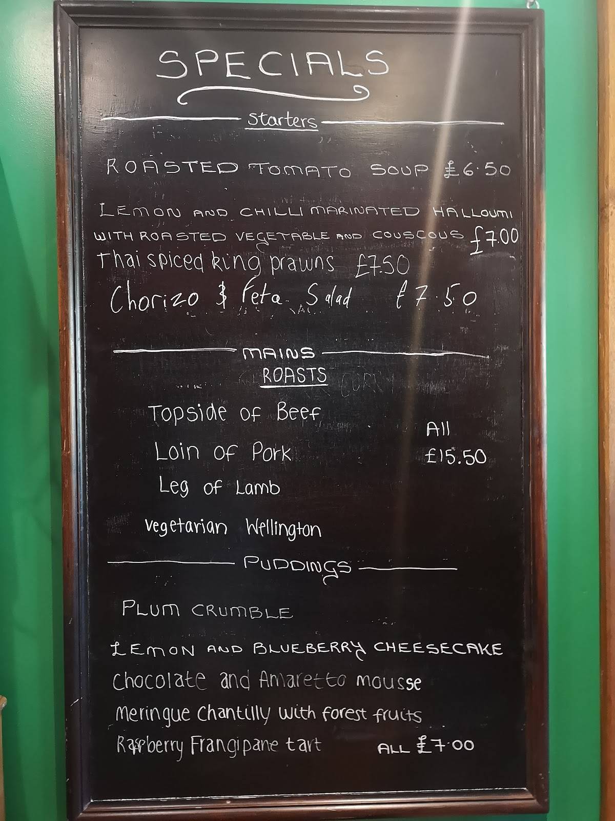 Menu at The Golden Ball pub & bar, Boxworth