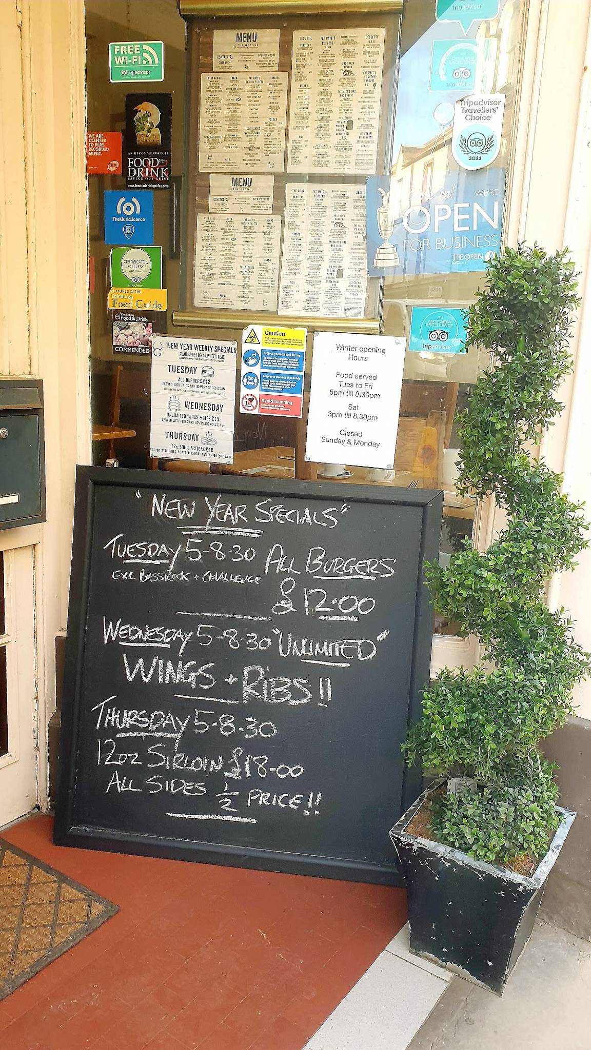 Menu at The Grange Restaurant & Steakhouse, North Berwick