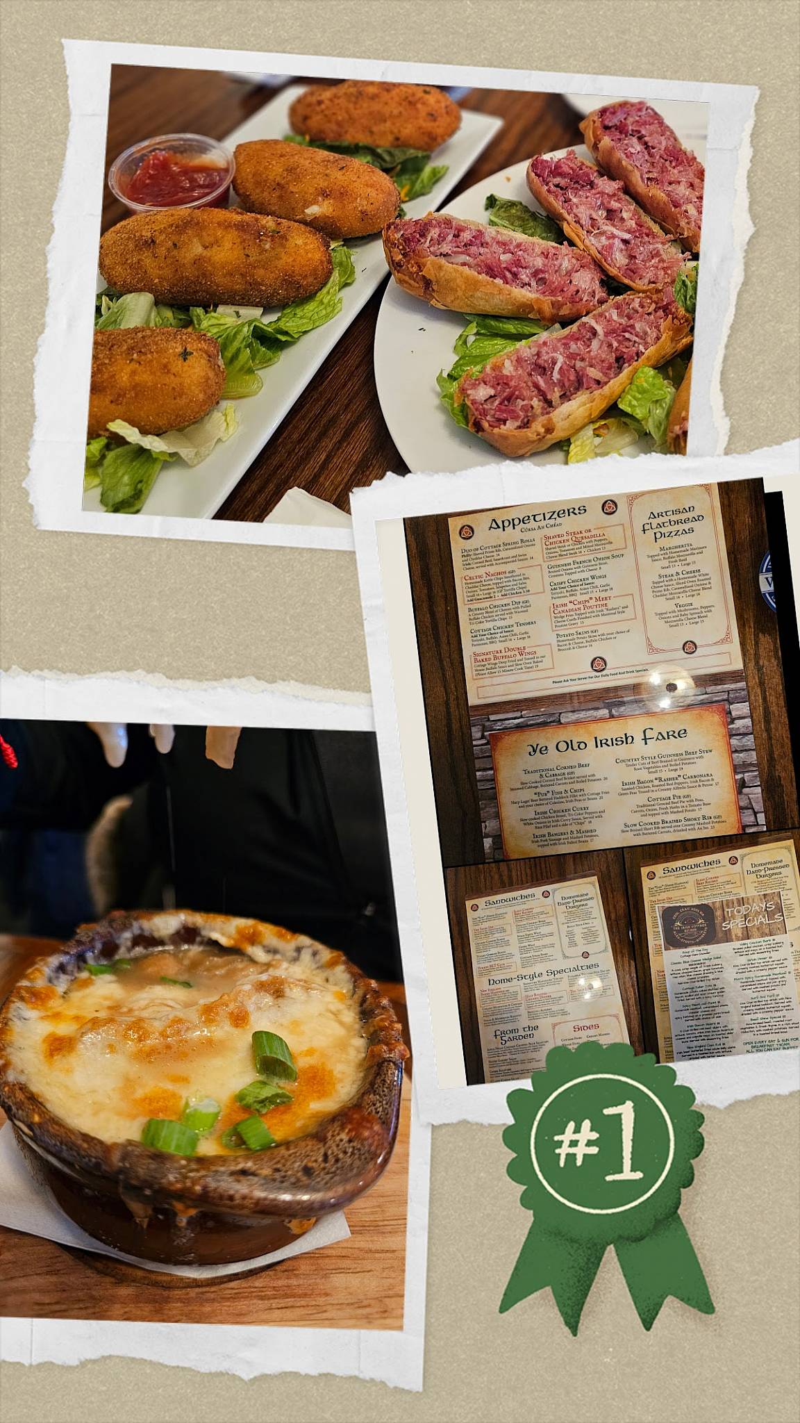 Menu at The Irish Cottage pub & bar, Methuen