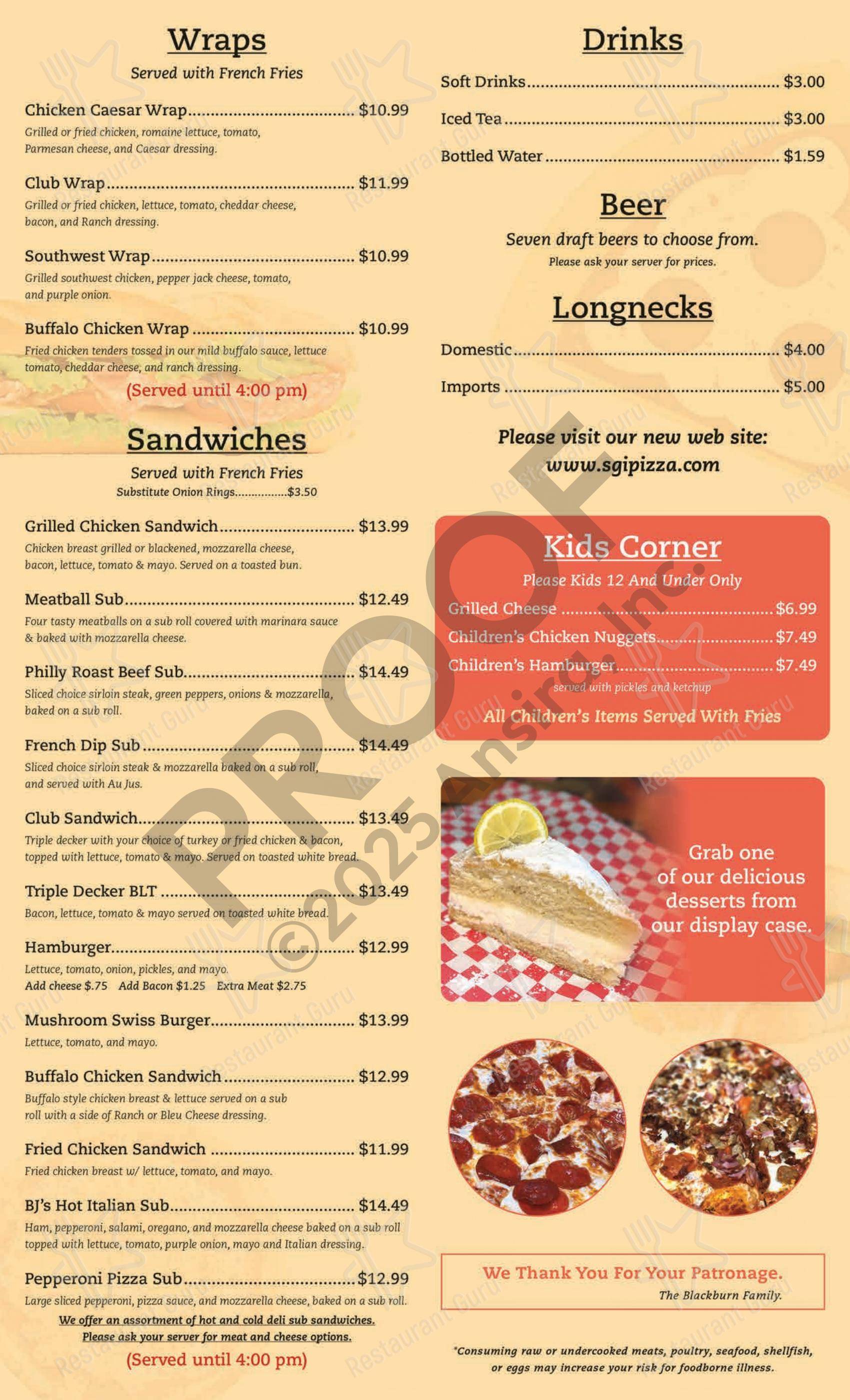 Menu at The Island Sushi Company restaurant, USA, 105 Gulf Beach Dr W ...