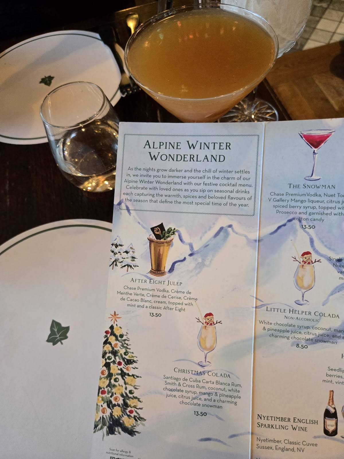 Menu at The Ivy On The Square Edinburgh pub & bar, Edinburgh