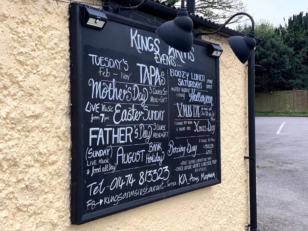 Menu at Minel Meze & Grill (King’s Arms) restaurant, Meopham, Wrotham Rd