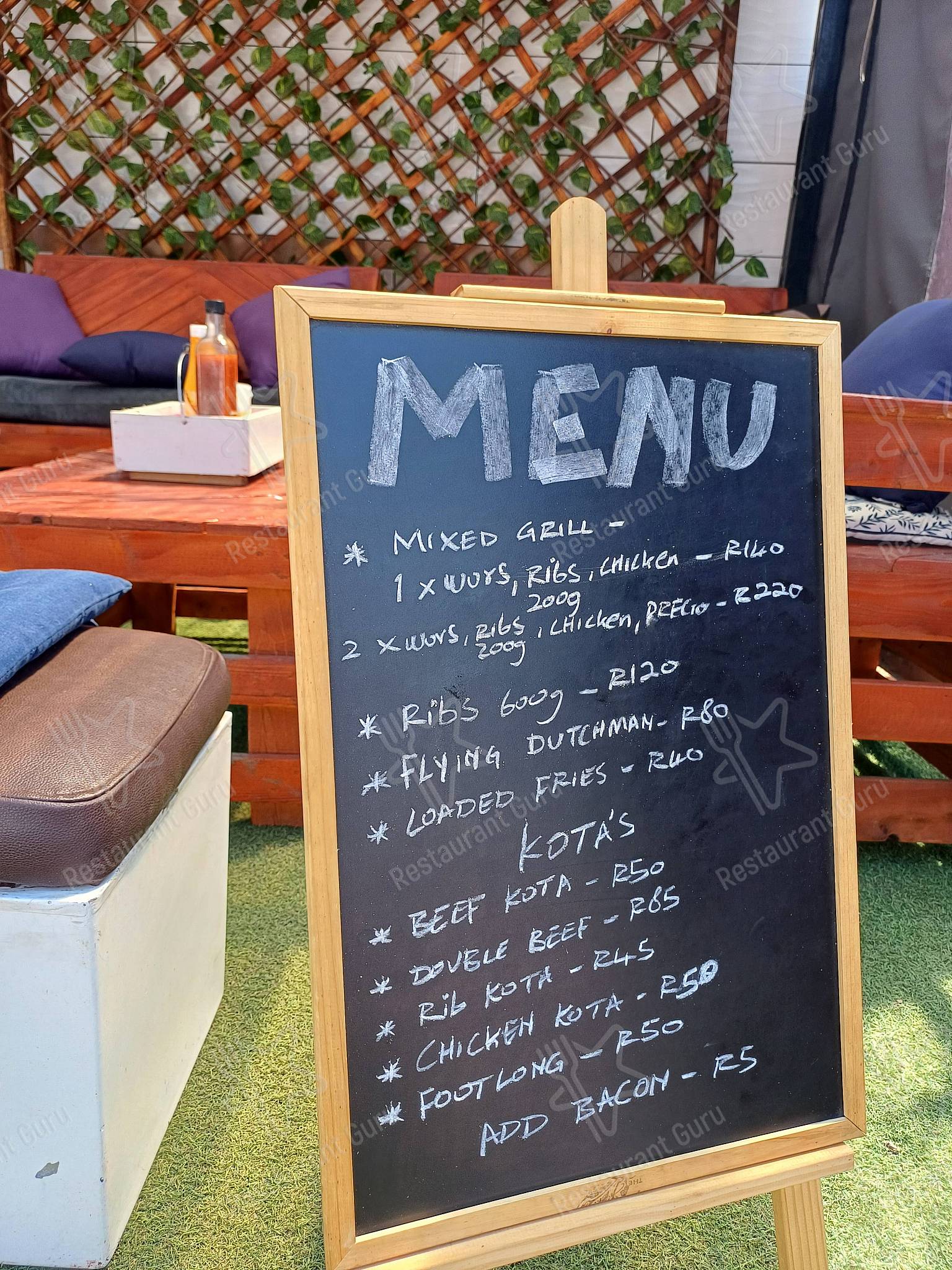 Menu at The Kota Grill restaurant, Centurion