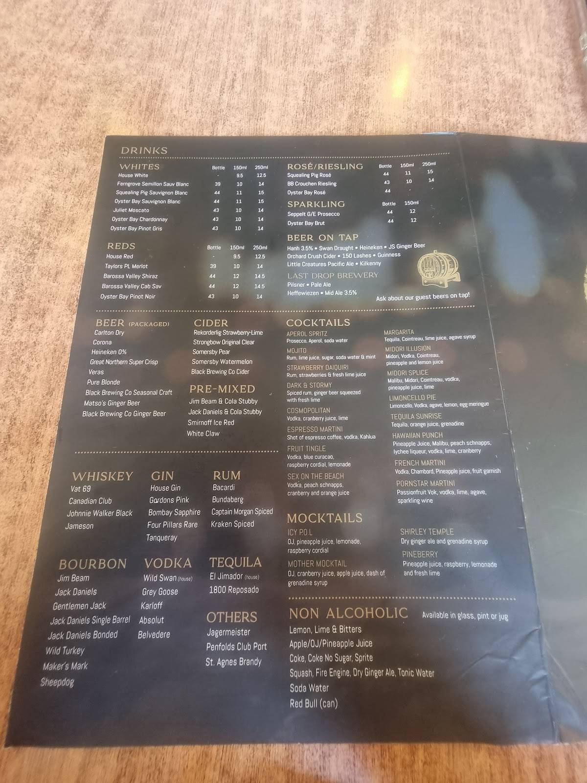 Menu at The Last Local Canning Vale pub & bar, Canning Vale