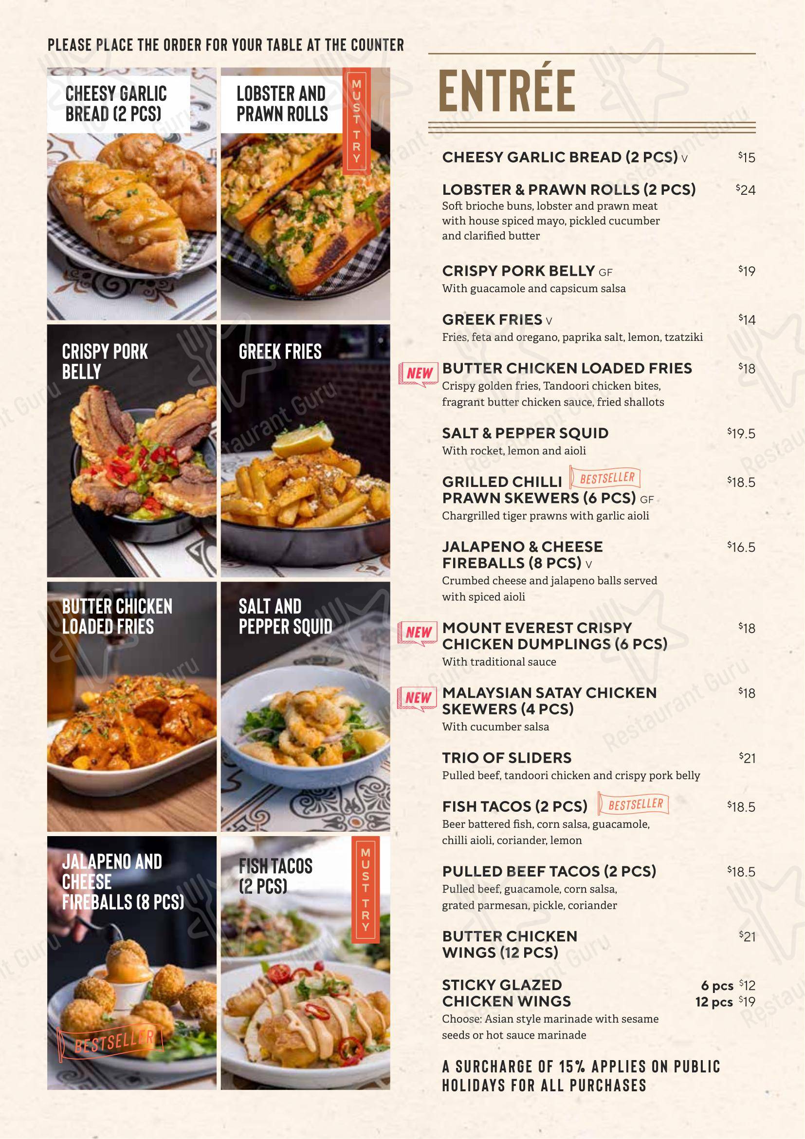 Menu at The Last Local pub & bar, Canning Vale