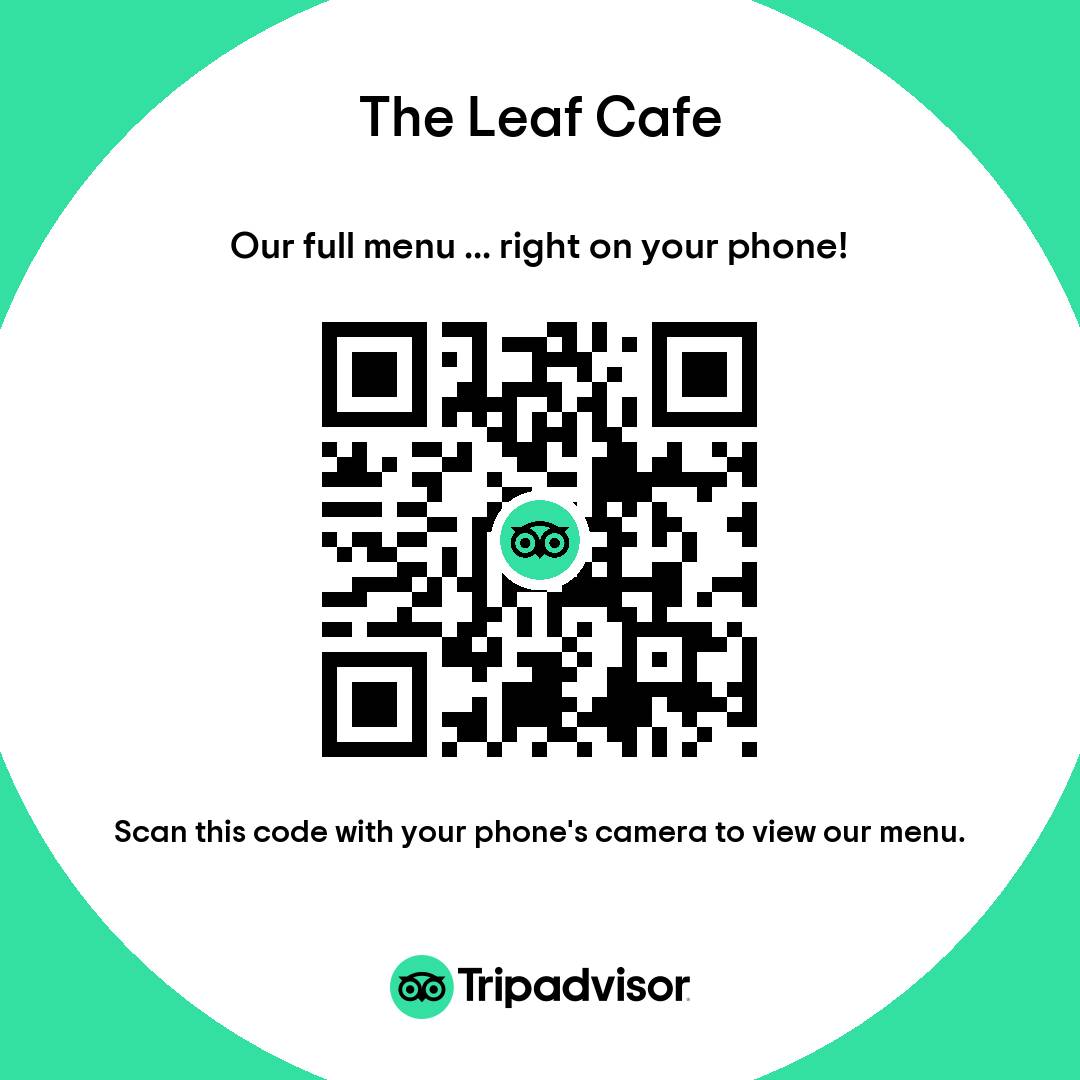 Carta de The Leaf Cafe, Bannockburn