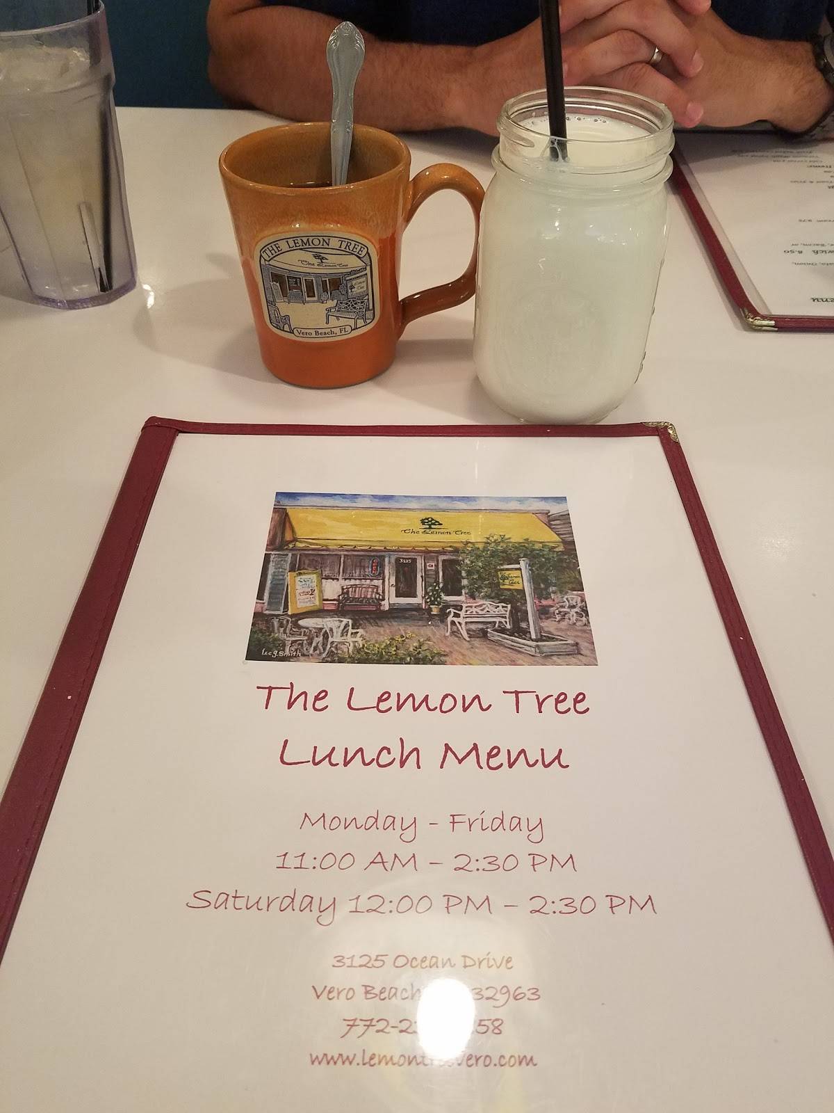 Menu at The Lemon Tree restaurant, Vero Beach