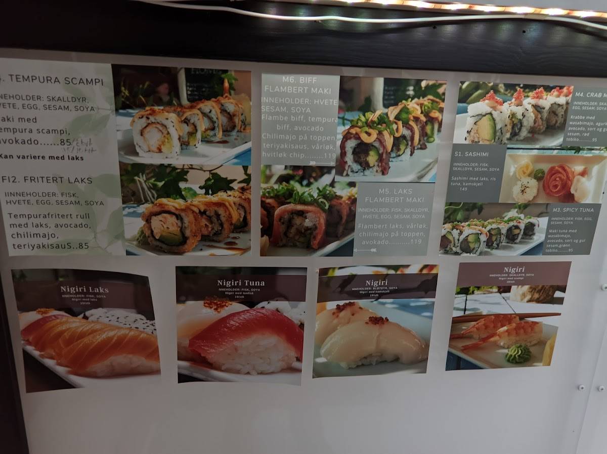 Menu at The Little House restaurant, Kristiansand