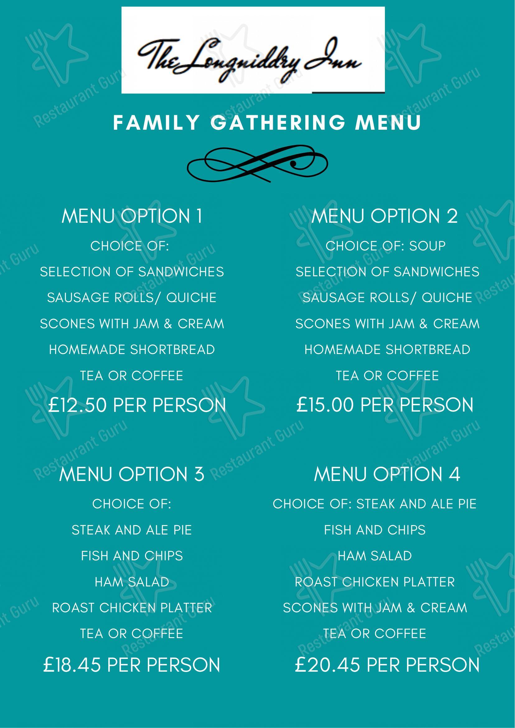 Menu at The Longniddry Inn pub & bar, Longniddry