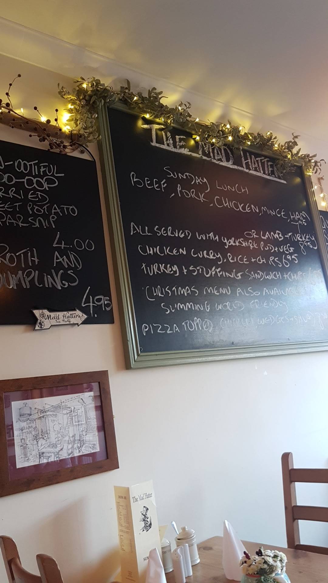 Menu at The Mad Hatter Restaurant, Sunderland