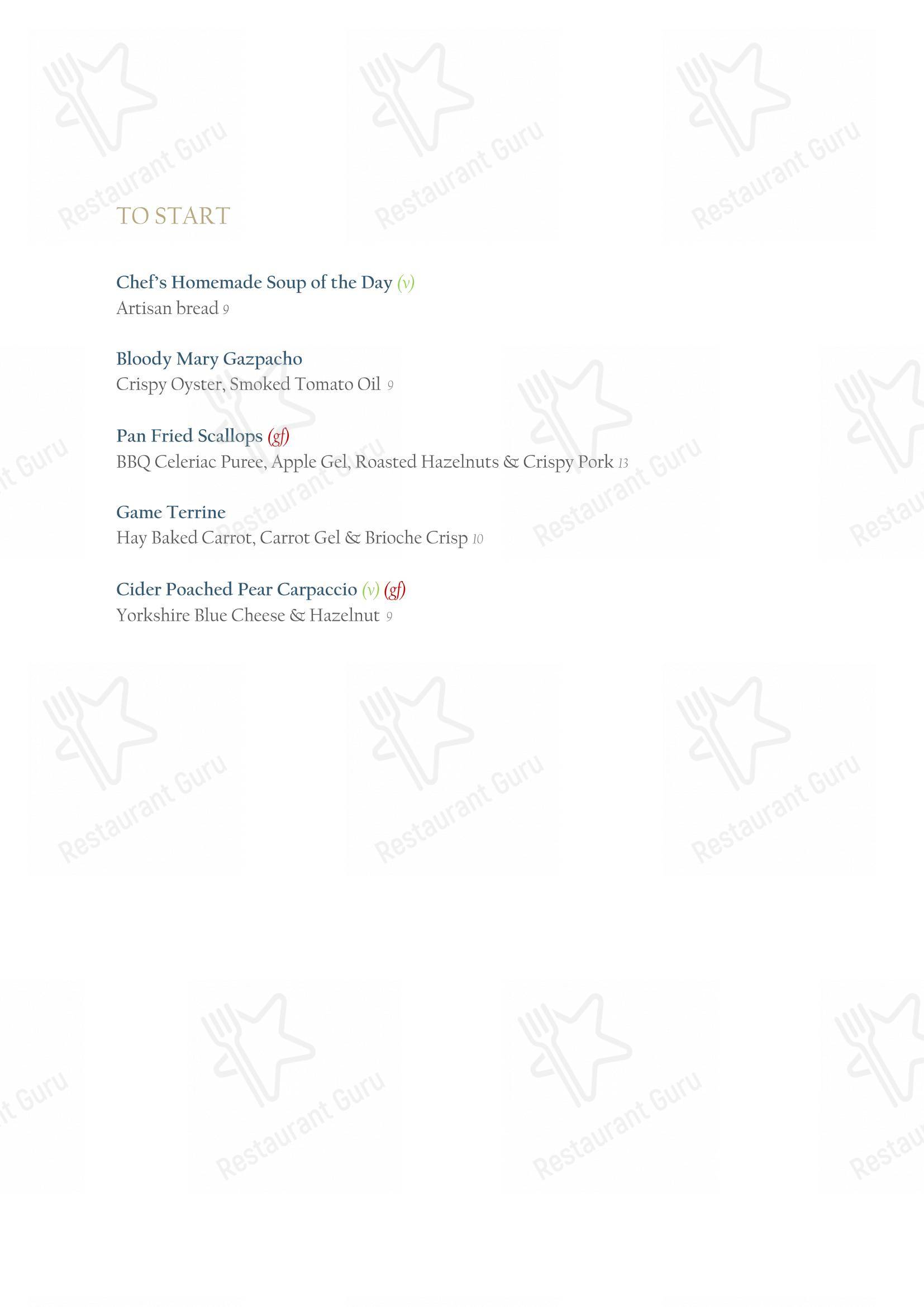 Menu at The Mallyan Spout Hotel Goathland Whitby pub & bar, Goathland