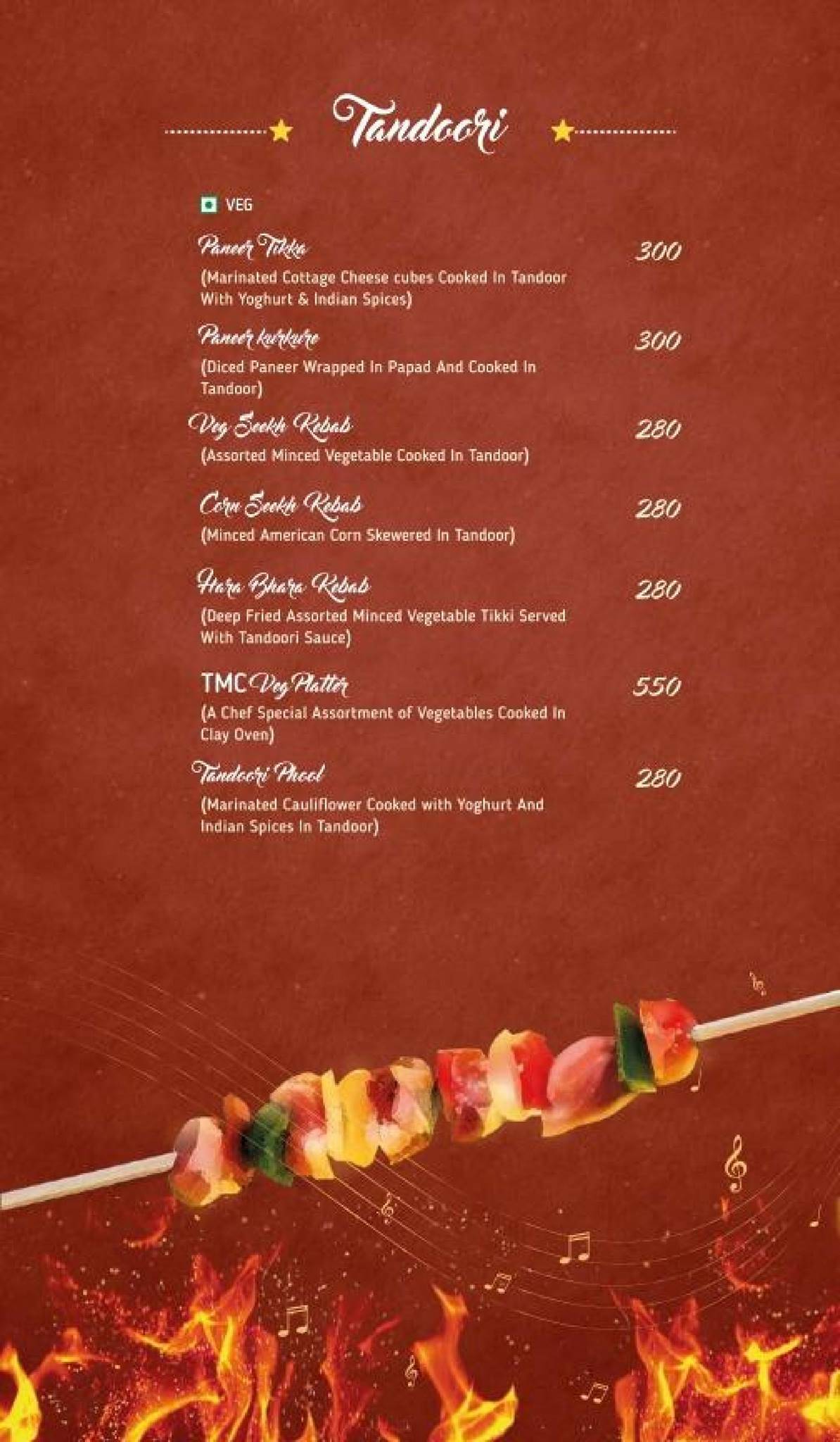 Menu at The Music Cafe, Raipur, Ambuja Mall