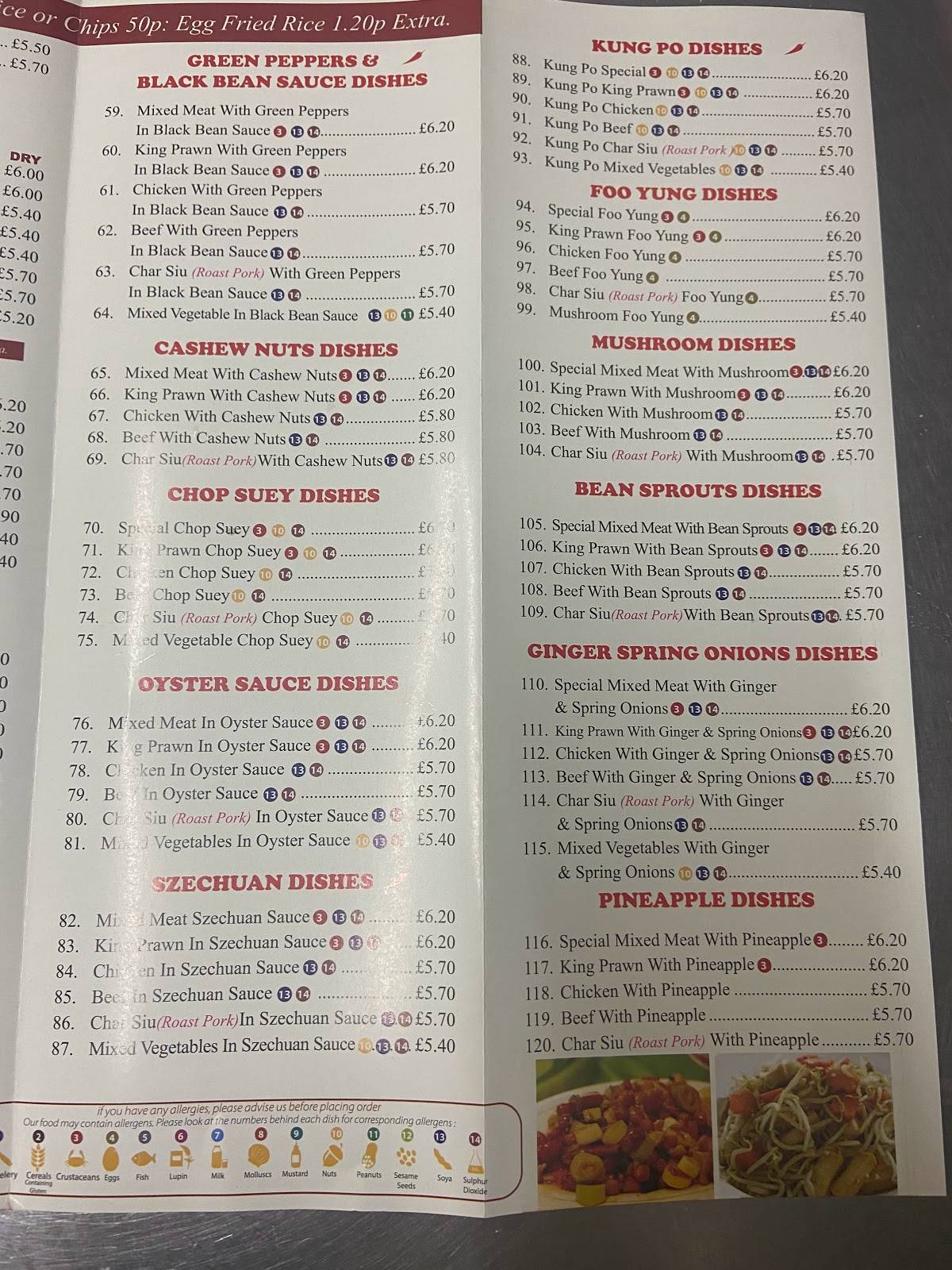 Menu at The New Dragon fast food, Blackburn, 94 Accrington Rd