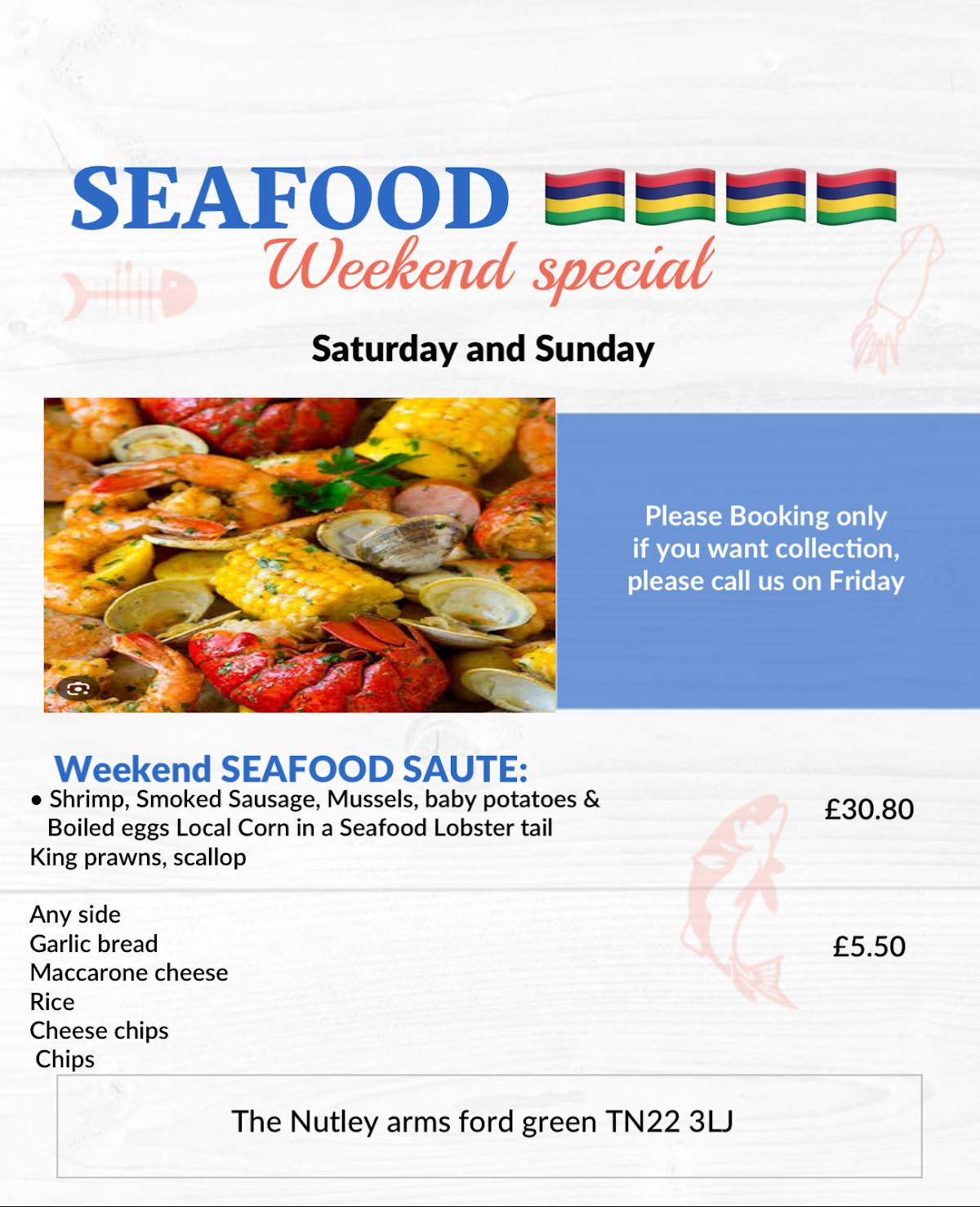 Menu at The Nutley arms pub & bar, Maresfield