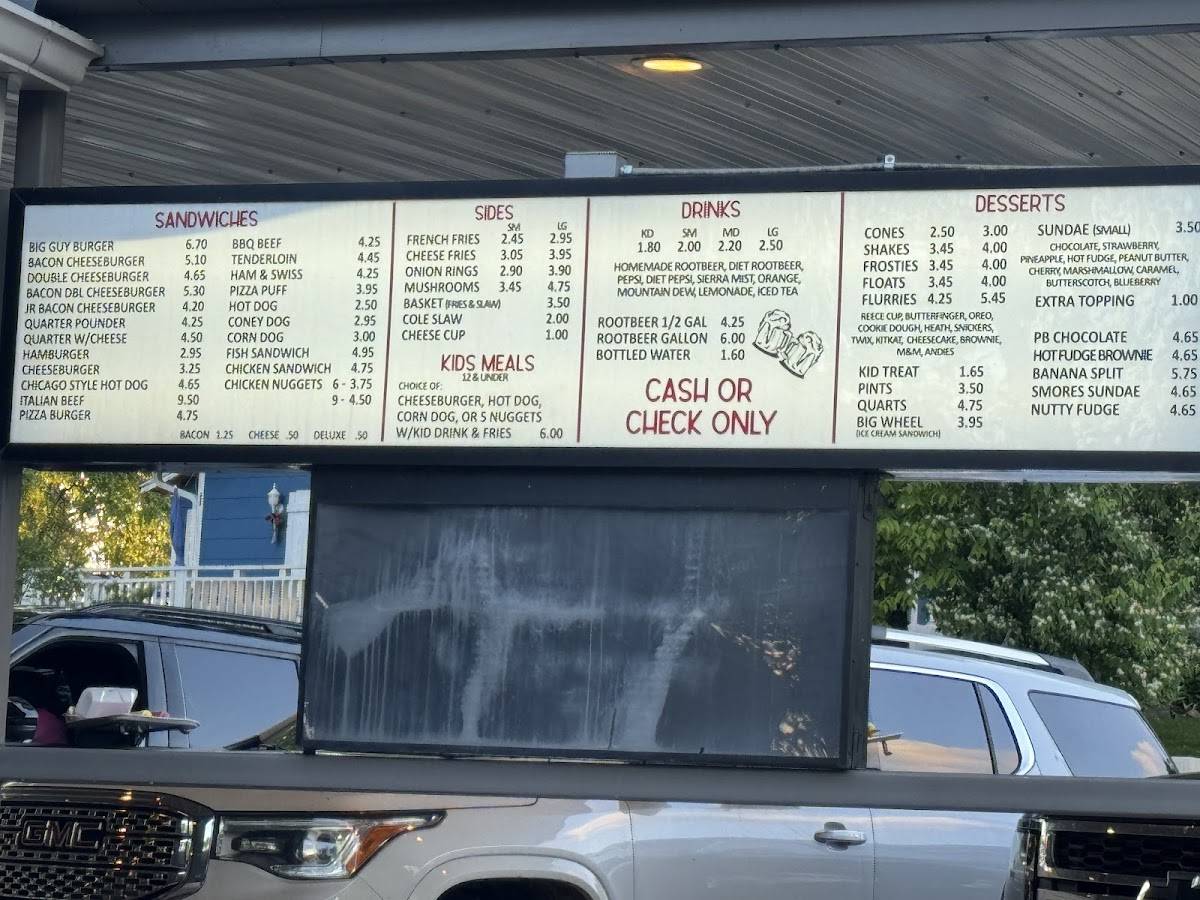 Menu at The Original Root Beer Stand restaurant, Culver, 824 E Lake ...
