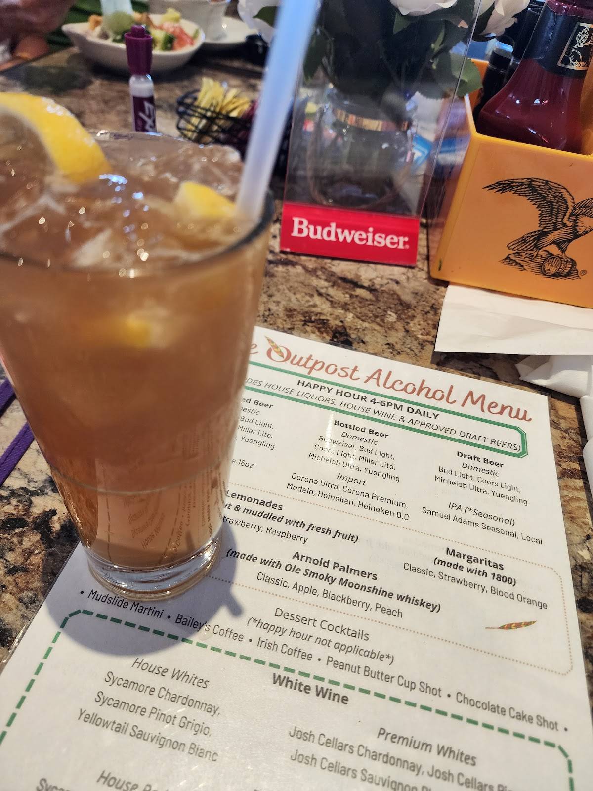 Menu at The Outpost Bar and Grille, Indiantown